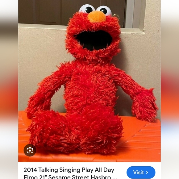 Hasbro | Toys | Hasbro Vibrant Red Elmo Plush Talking Singing Play All ...